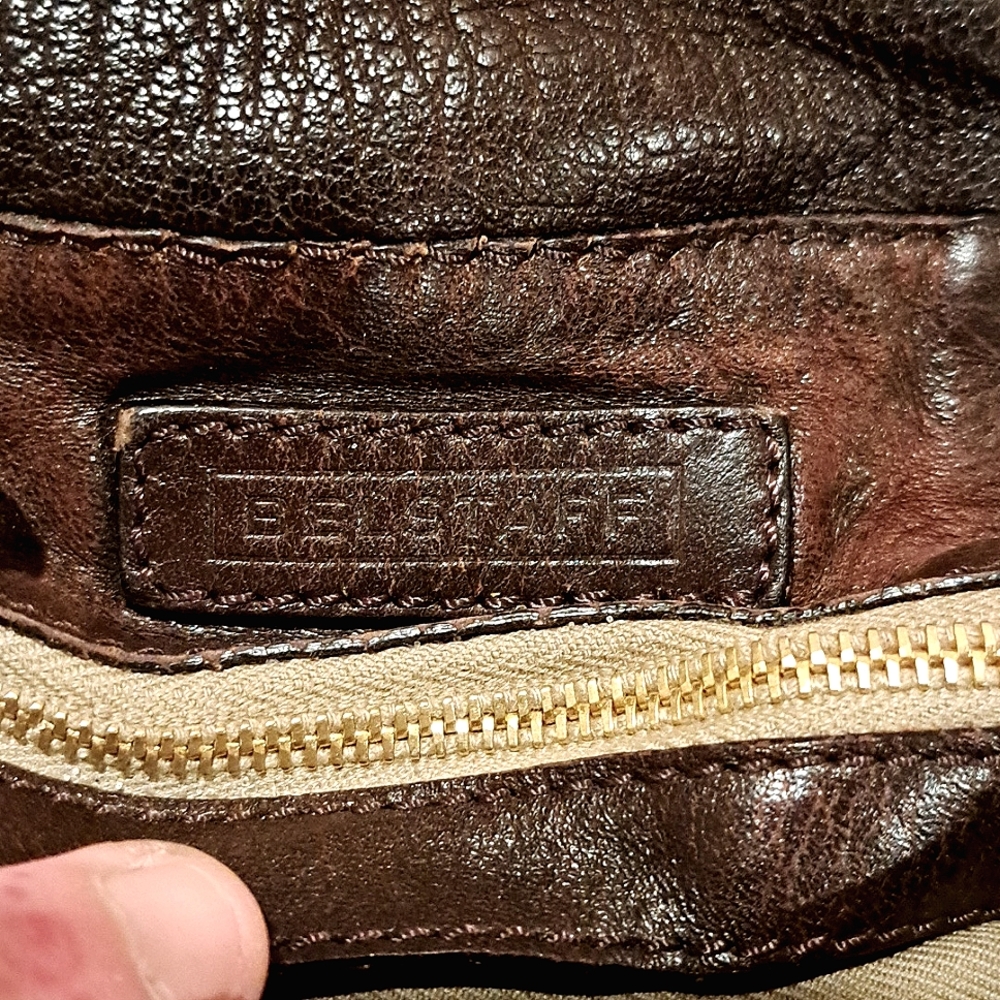 Belstaff Rare Vintage Leather "New Man" Messenger Bag - Gem